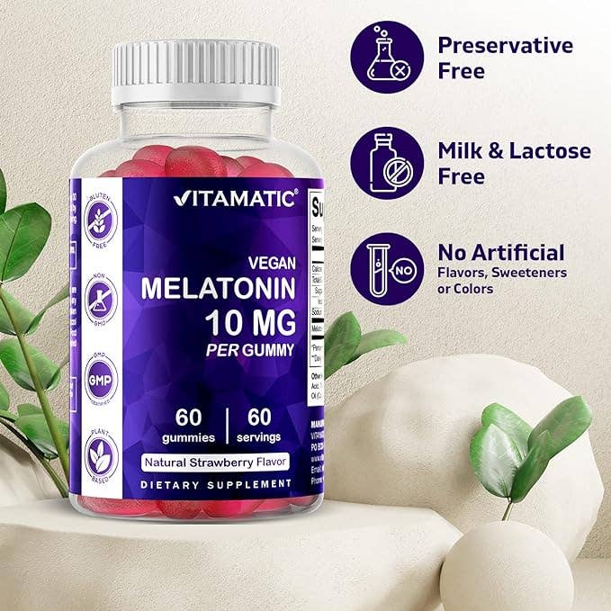 Vitamatic Melatonin 10mg 60 Vegan Gummies – Vitamin Store Salford